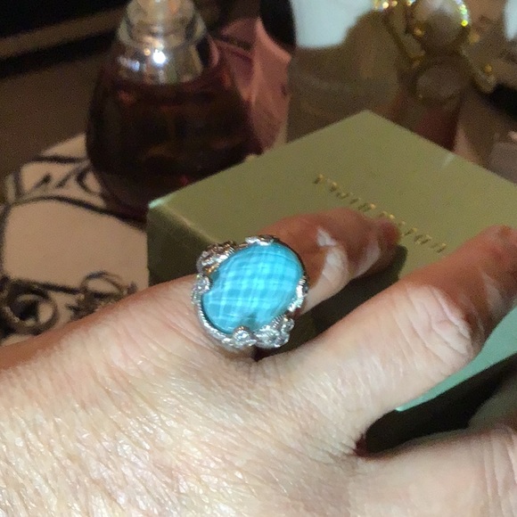 Judith Ripka | Jewelry | Judith Ripka Turquoise Doublet Diamonique Ring ...
